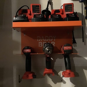 Metal Power Tool Rack, Heavy Duty Storage Shelf, Tool Organization ...