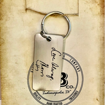 Your Handwritten Keychain Your Design Handwriting & Font Options ...