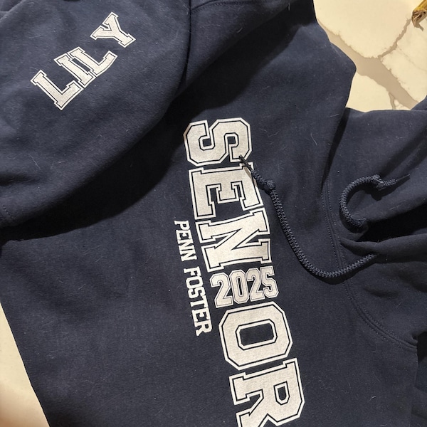 Aesthetic Personalized Senior Hoodie | High School Graduate Year ...