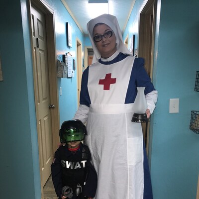 VAD Nurse Uniform Style WW1 WWI Historical Costume Dress Apron ...