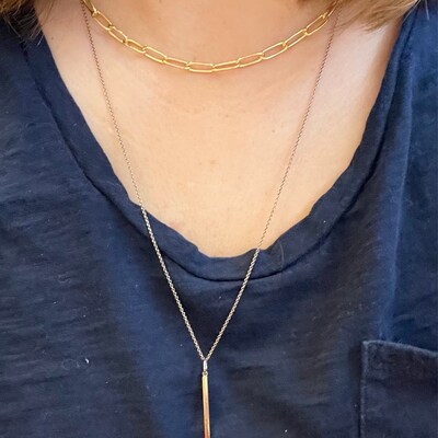 Gold Link Chain Necklace...custom Length Thick Chunky Chain, Long ...