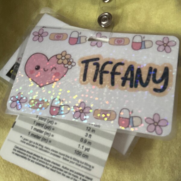 Custom Nurse Badge Name Tag/ Badge Buddy/ Badge Reel Name Card/ Badge ...