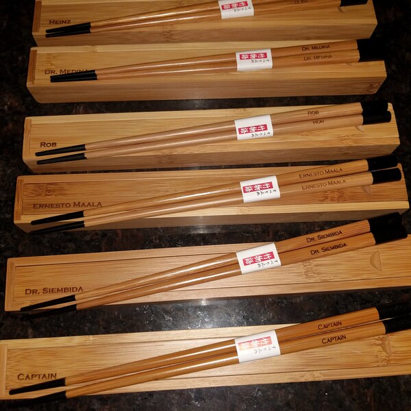 Gift Under 20 - Chopstick Box - Personalized Chopsticks - Personalized ...