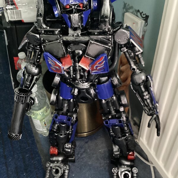 Excavator Scrap Metal Sculpture, Backhoe Tractor Loader Scrap Metal ...