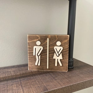 Need to Potty Bathroom Sign Mini Block 3D Bathroom Decor Wooden Sign ...