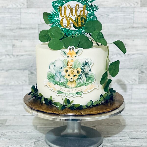 Safari Baby Shower Cake Topper, Safari Animals Centerpiece, Jungle Baby ...