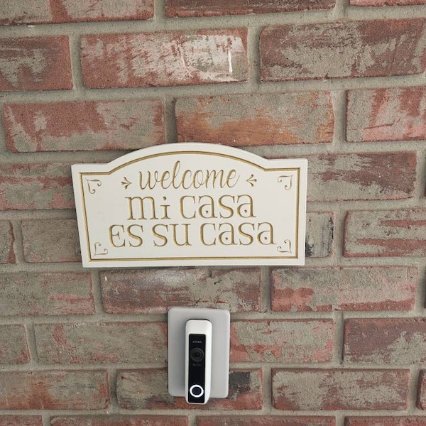 12" X 6.5" Mi Casa Es Su Casa Sign, Welcome House Sign, Front Door Sign ...