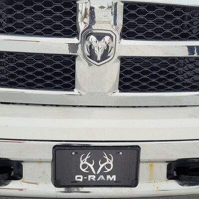 Personalized License Plate Antlers License Plate Deer Front License ...