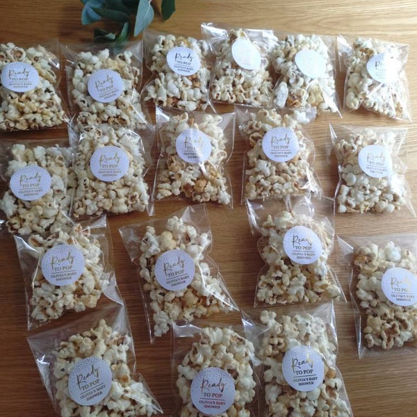 Fill Your Own Popcorn Favours // Baby Shower Favours // Ready to Pop ...