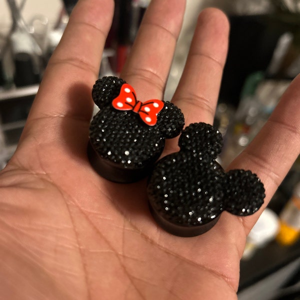 Large Mickey and Minnie Mouse Inspired Ear Earrings Plugs 34x30mm - Etsy