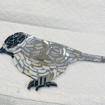 Chickadee DIY Stained Glass Mosaic Kit - Etsy