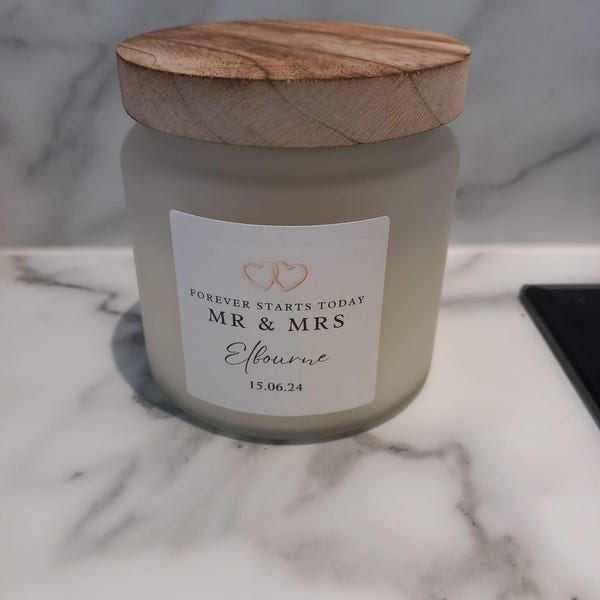 Couple Wedding Day Candle Sticker Couple Wedding Candle Label Couple ...