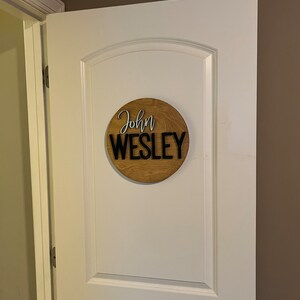 Customized Baby Name Sign, 12-36 Inch, Baby Shower, Round Plaque ...