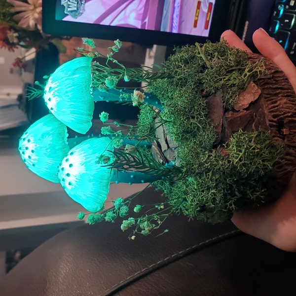 Pink Mushroom Lamp USB Trippy Lights Psychedelic Lamp Table Bedside Living Room - Etsy