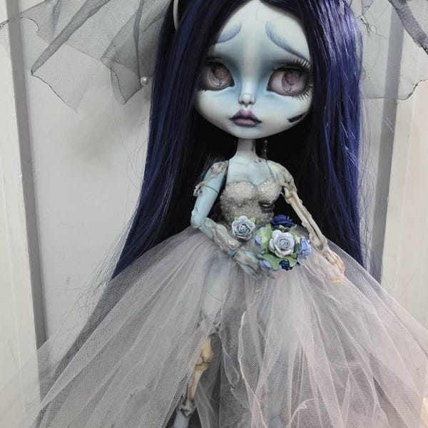 MADE TO ORDER Corpse Bride Inspired Blythe Doll - Etsy