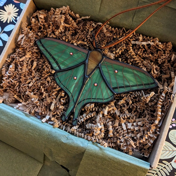 Falena Luna spagnola / Acchiappasole in vetro colorato / Falena Luna ...