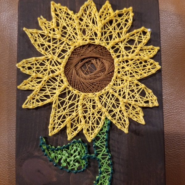 Sunflower String Art - Available Option as D.I.Y. Kit - Large or Small ...