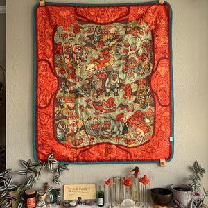 Quilt Hanger 2pcs, Wall Hanging Clips for Quilt and Rug, Natural Wood ...