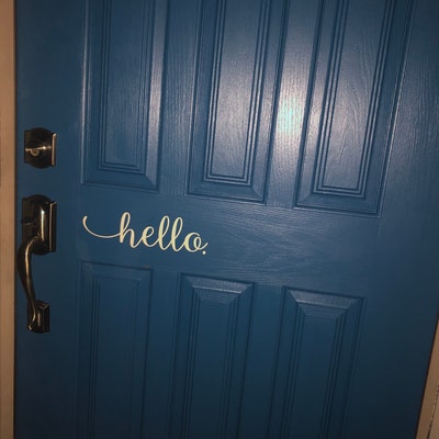 Hello Door Decal, Cute Hello Sticker Greeting for Home, Welcome to Our ...