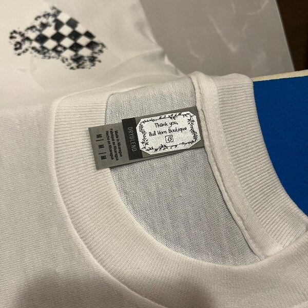 Set of 100pcs Iron on Labels Personalized Logo Custom Clothing Label ...