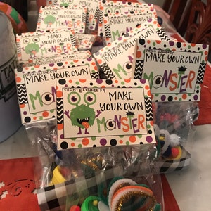 Printable Make Your Own Monster Bag Topper for Monster Halloween Favor ...