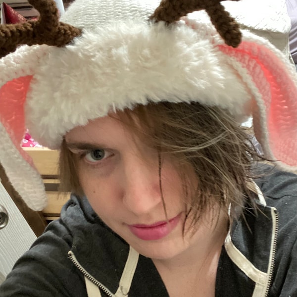Jackalope Hat, Cryptid Beanie, Bunny With Antlers Cap - Etsy