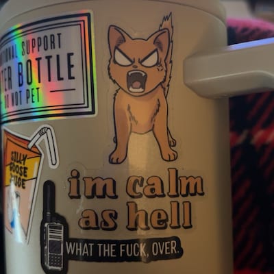 WTF, Over Black Vinyl Sticker, Funny Stickers, Sarcastic Stickers, Meme ...