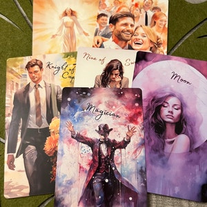 Beginner Oracle Deck, Printable Oracle Cards, Digital Download, Pink ...