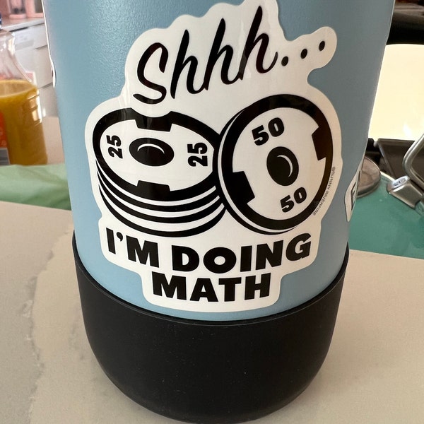 Shh..i’m Doing Math Crossfit Sticker, Barbell Sticker, Weightlifting ...