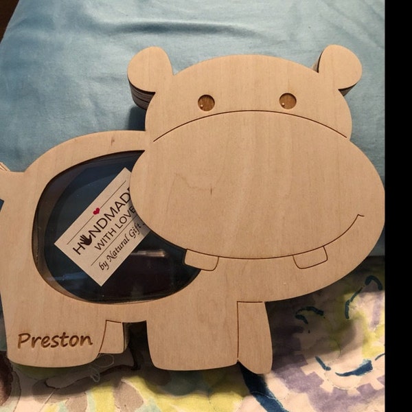 Personalised Baby Hippo Money Box, Piggy Bank for Kids, Coin Bank ...