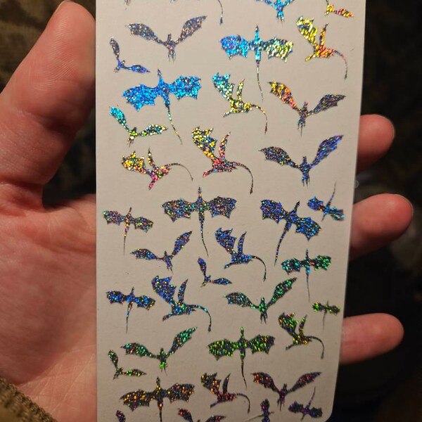 Micro Mythical Creature Stickers Clear Holographic Stickers Mythology ...