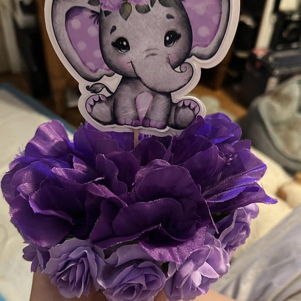 Purple Elephant Girl Clip Art, Watercolor. Baby Elephant Clipart, Gray ...