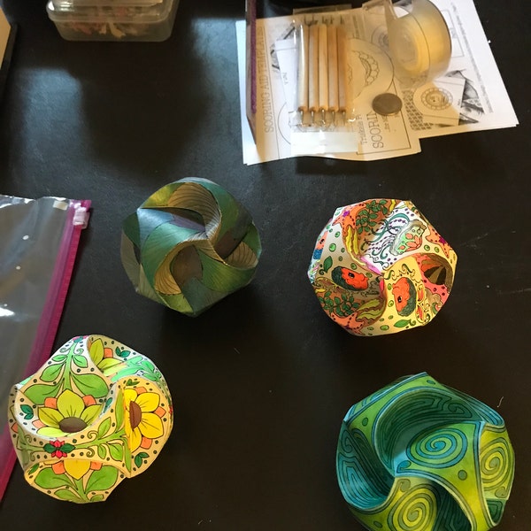 Triskele Paper Globes - Paper Balls - Paper Baubles - Paper Ornaments ...