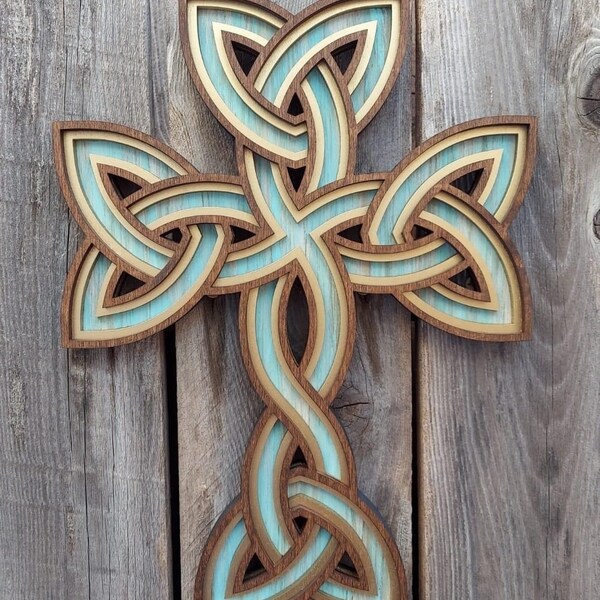 C124-celtic Cross - Scroll Saw Pattern (pdf, Dxf, Svg, Eps) - Etsy