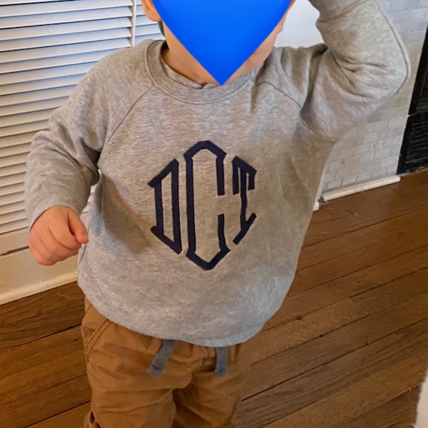 Monogrammed Sweatshirt, Toddler Sweater, Girls Monogram Shirt, Boys ...