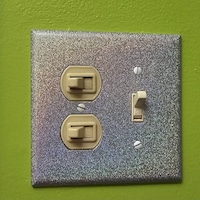 Chunky Silver Glitter Light Switch & Outlet Covers Accent Glitter Decor ...