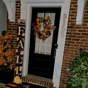 Fall Porch Sign Front Porch Fall Welcome Sign With Vintage Autumn ...