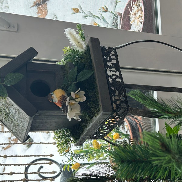 Birdhouse Wall Decor, Birdhouse Planter, Wall Art, Birdhouse Decor ...