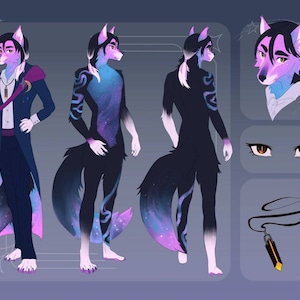 Furry OC Complex Reference Sheet Furry Commissions - Etsy