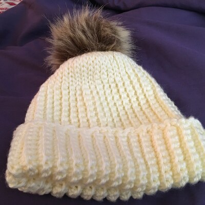 Large Neutral Pom Poms for Crafts Natural Color Tufts for Hats Scarfs ...