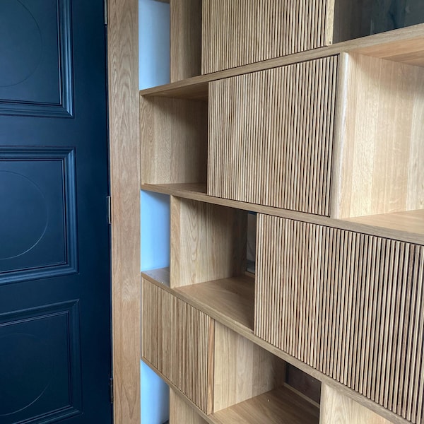 MOLL - Raumteiler Regal aus Holz, Modernes Offenes Regal, Dekorativer ...