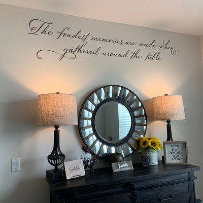 Dining Room Wall Decal the Fondest Memories Are Made When Gathered ...