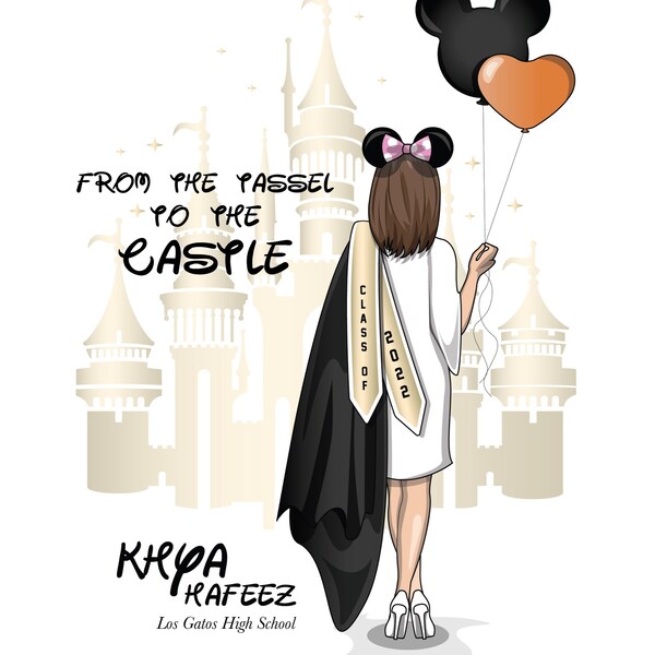 Custom Graduation Portrait Illustration / Personalized Graduation ...