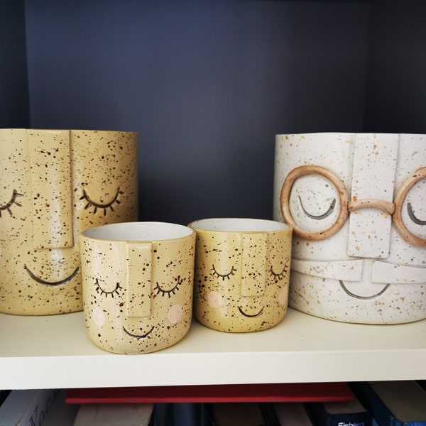 Handmade Face Toothbrush Holder, Bathroom Ceramic Toothbrush Pot - Etsy