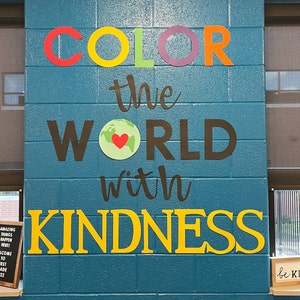 Teacher Ready Made Bulletin Board/color the World/kindness/elementary ...