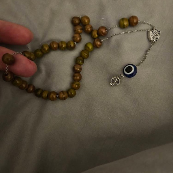 Tigers Eye - Barrel Bead - Greek Komboloi | Worry Beads. - Etsy