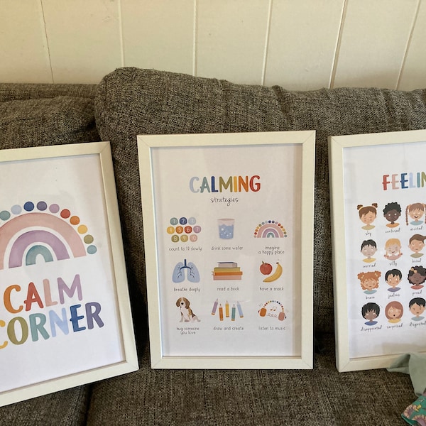 Therapy Poster, Calming Strategies Print, Therapy Office Decor, Calming ...