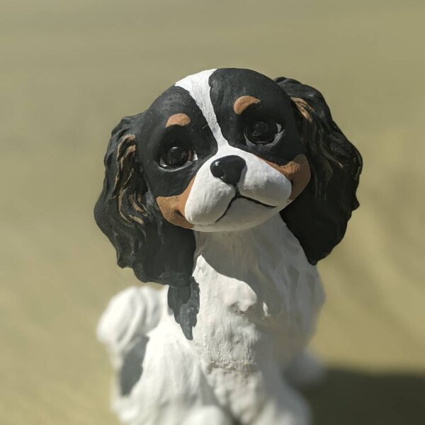 Tri Cavalier King Charles Spaniel Handmade Resin Fureverclay ...