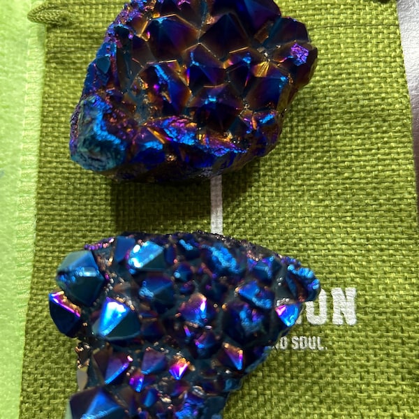 Titanium Rainbow Aura Quartz Cluster -healing Crystals and Stones ...