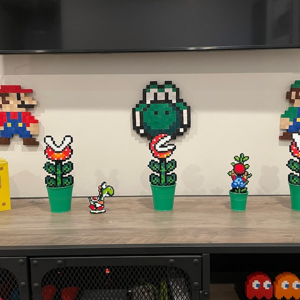 Climbing Mario Plants | Video Game Decor | Desk Plant | Game Room Decor ...